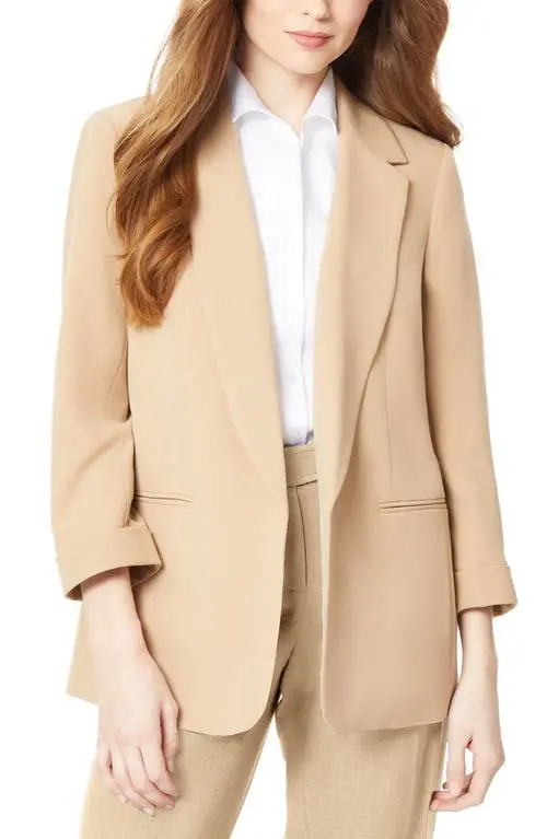 Jones New York Three-quarter Sleeve Blazer - Praline