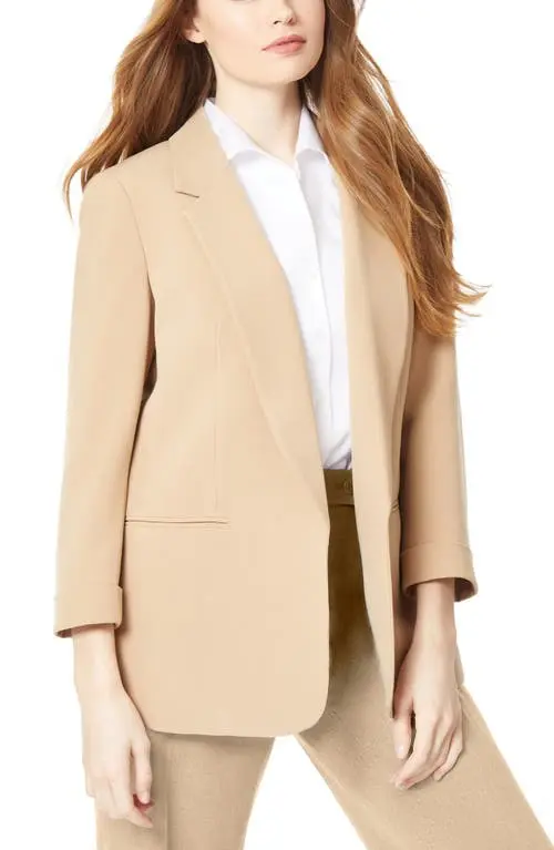 Jones New York Three-quarter Sleeve Blazer - Praline