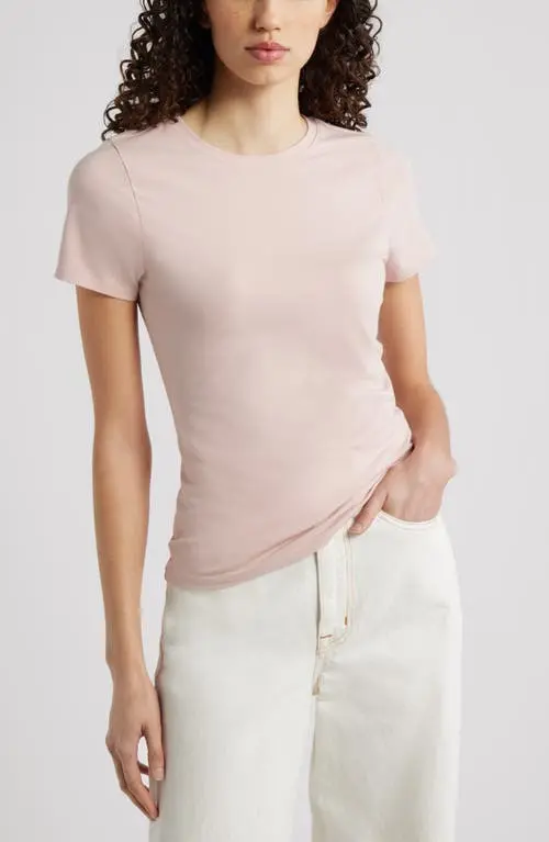 Nordstrom Pima Cotton Blend Crewneck T-shirt - Pink Smoke