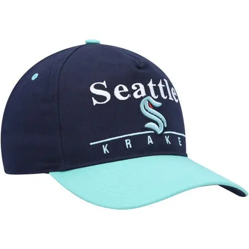 '47 Deep Sea Blue/light Blue Seattle Kraken Super Hitch Adjustable Snapback Hat