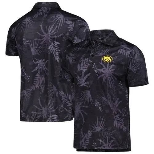 COLOSSEUM Iowa Hawkeyes Palms Team Polo - Black