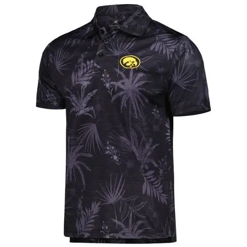 COLOSSEUM Iowa Hawkeyes Palms Team Polo - Black