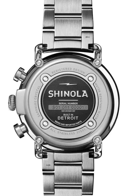 Shinola Runwell Chronograph Bracelet Watch - Black