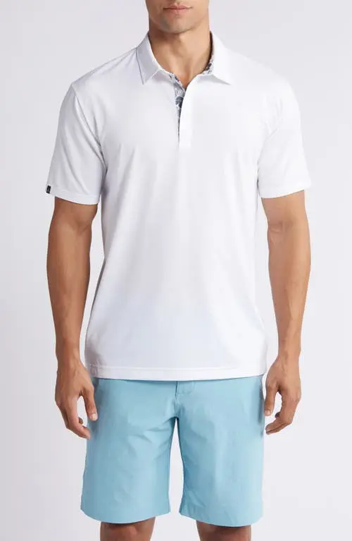 SWANNIES James Solid Stretch Golf Polo - White