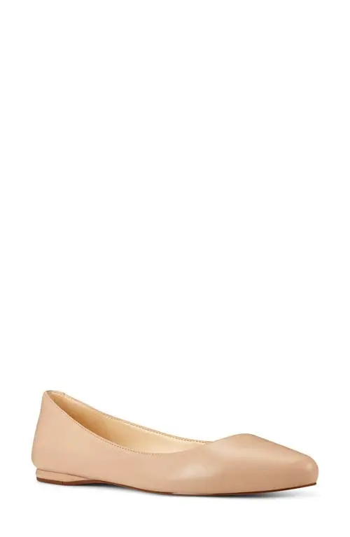 Nine West Pointed-toe Flat - Nude Leather