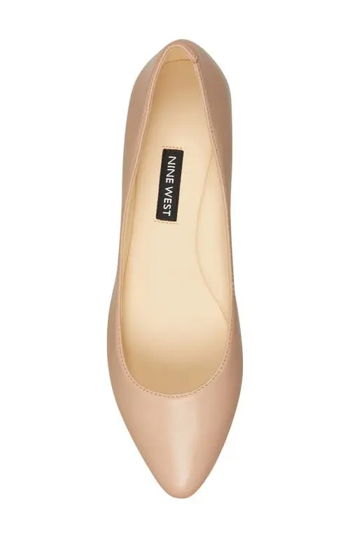 Nine West Pointed-toe Flat - Nude Leather