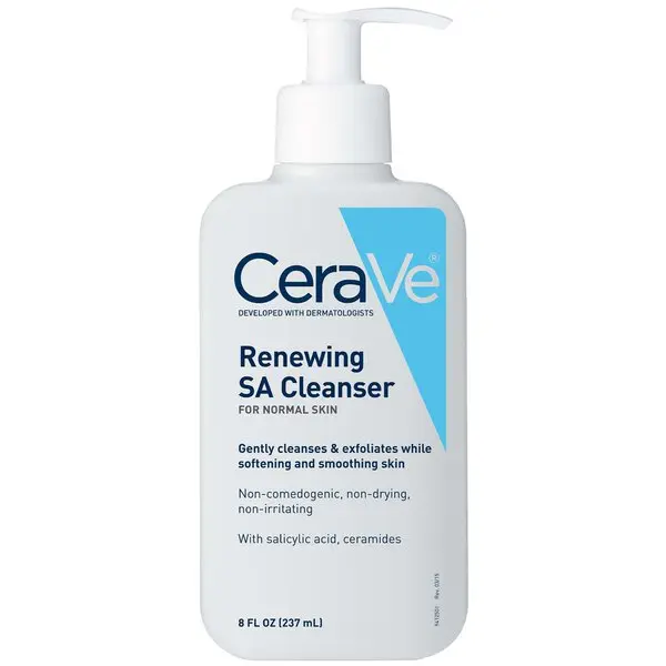 Cerave Renewing Sa Facial Cleanser With Salicylic Acid And Hyaluronic Acid - One-color