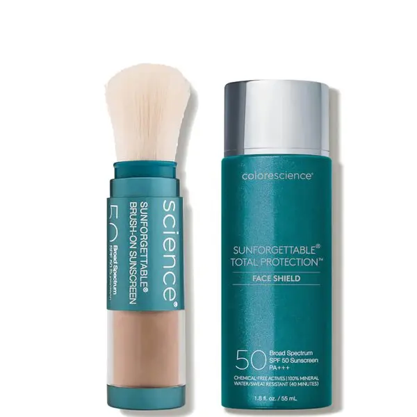 COLORESCIENCE Sunforgettable Face Shield And Brush-on Duoworth $111 - Deep