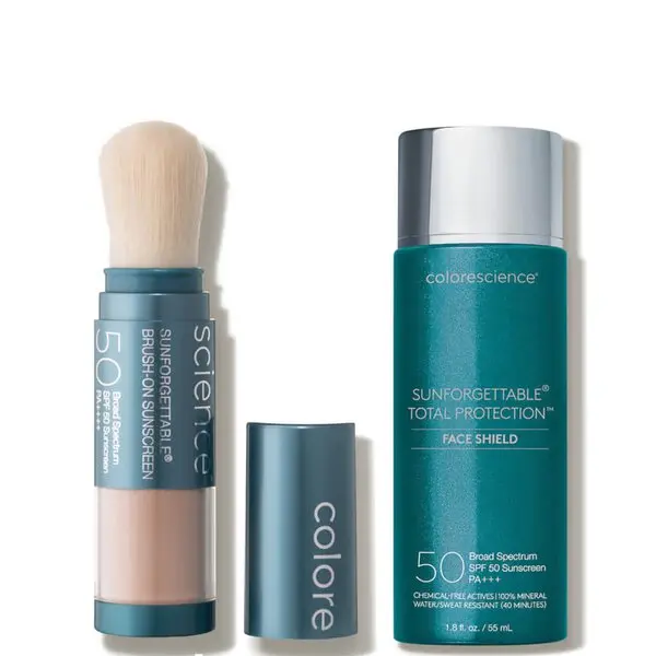 COLORESCIENCE Sunforgettable Face Shield And Brush-on Duoworth $111 - Tan Matte