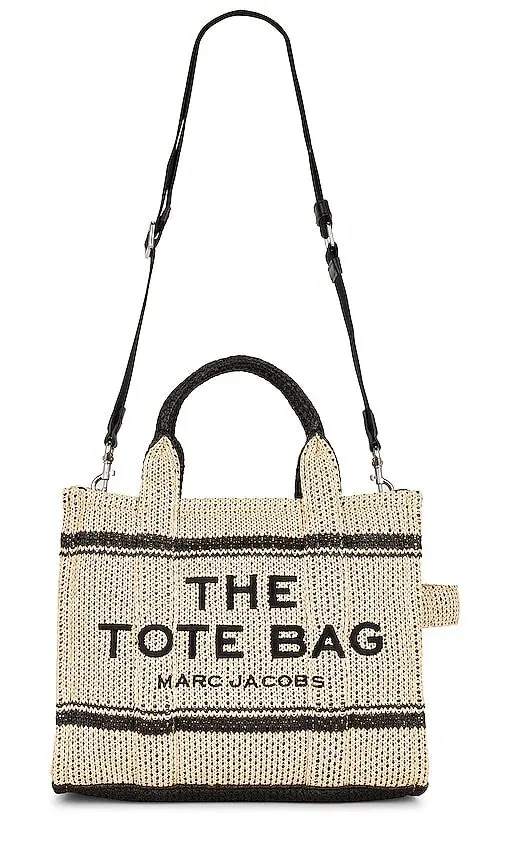 Marc Jacobs Straw Jacquard Tote Bag In Neutral