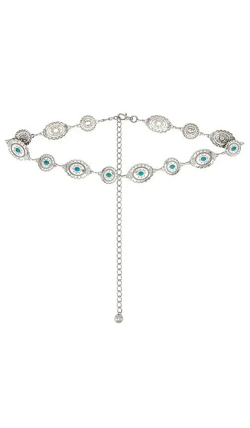 8 Other Reasons Chain Belt - Silver & Turquoise