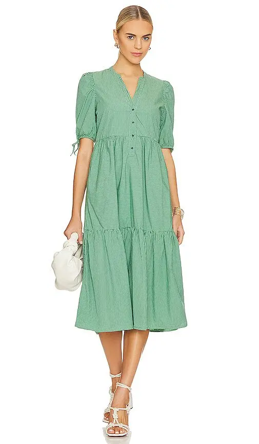 Nation Ltd Dustin Romantic Midi Dress In Green In Havana - 30% Off |  Editorialist