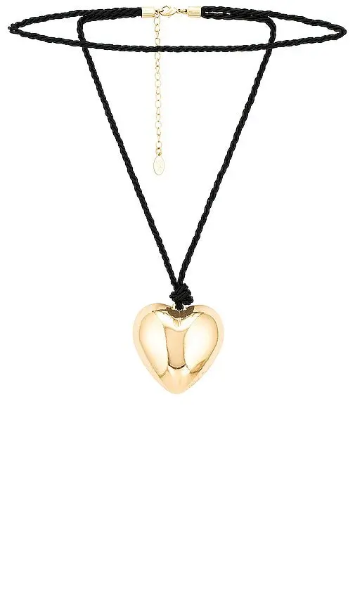8 Other Reasons Metallic Heart Choker - Gold