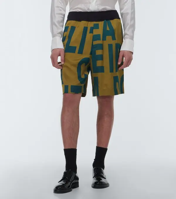 Dries Van Noten Printed Jersey Shorts