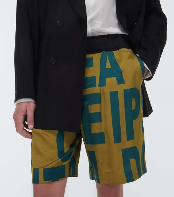 Dries Van Noten Printed Jersey Shorts
