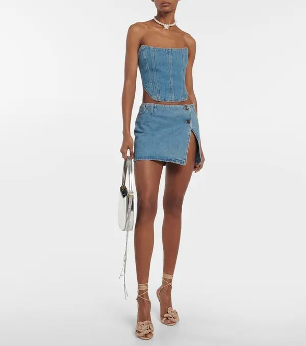 Magda Butrym Denim Bustier - Blue