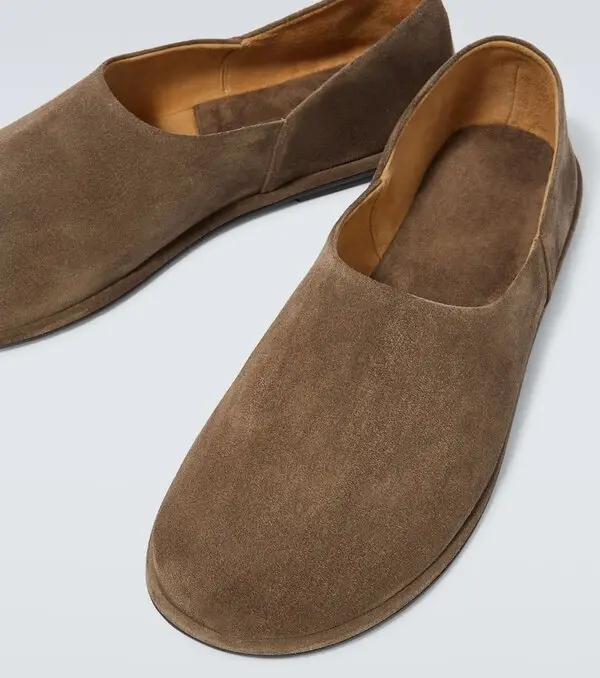 THE ROW Canal Suede Flats - Grey