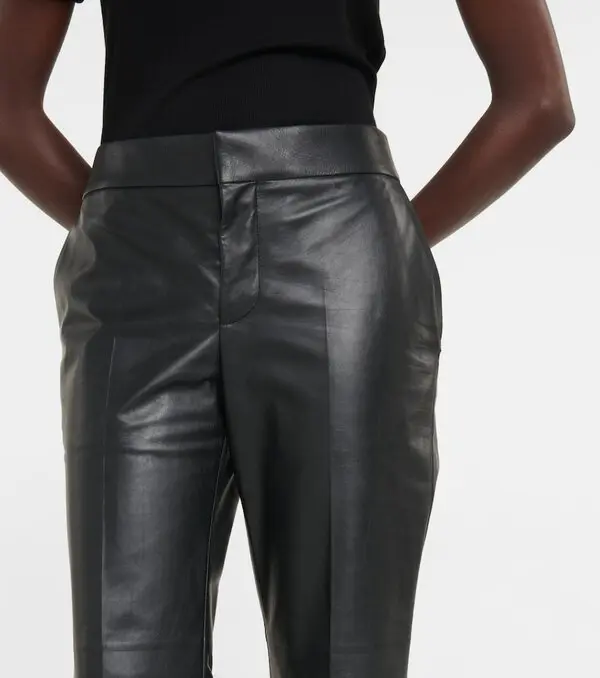 THE ROW Baer Mid-rise Leather Pants