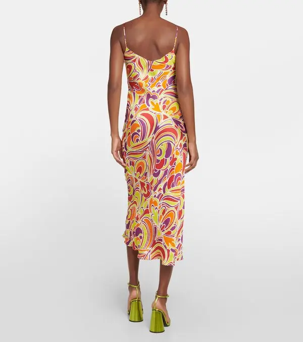 RODARTE Printed Satin Slip Dress