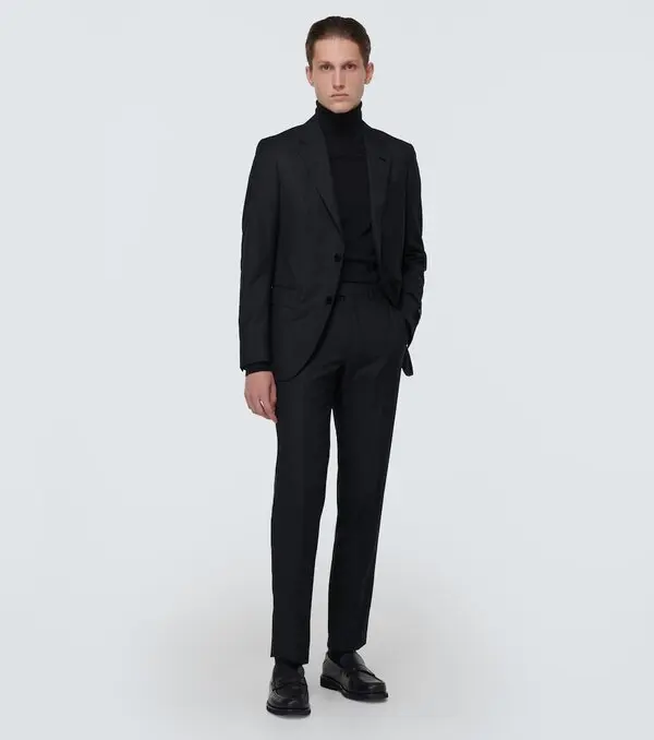Zegna Single-breasted Virgin Wool Suit - Grey