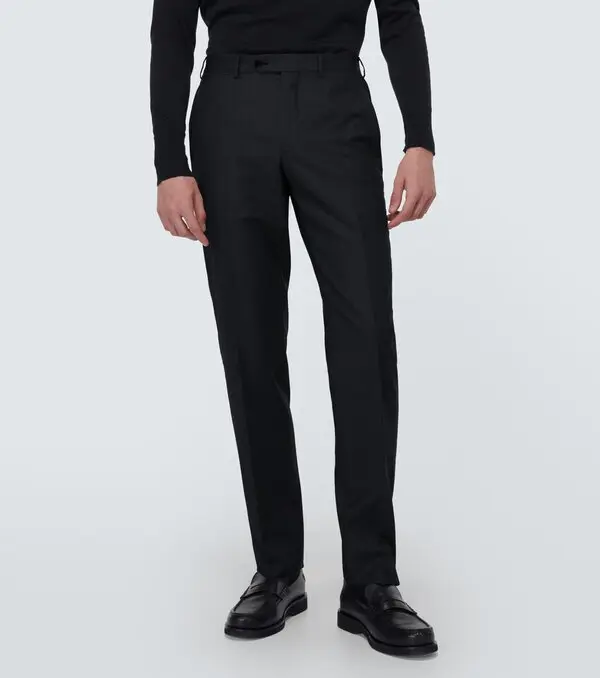 Zegna Single-breasted Virgin Wool Suit - Grey