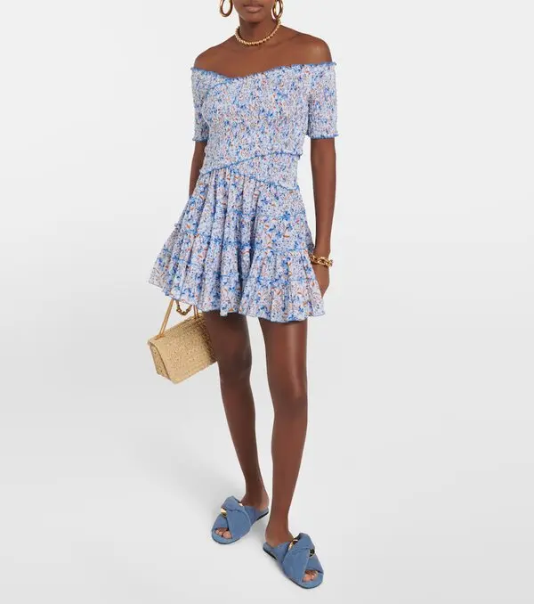Poupette St Barth Soledad Floral Minidress - Multicoloured