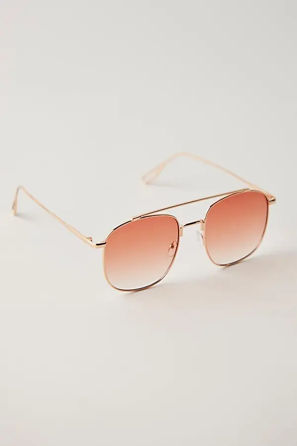 Free People Georgiana Aviator Sunglasses - Desert Sky 