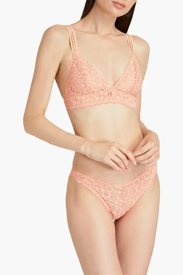 Stella McCartney Lace And Stretchjersey Midrise Briefs