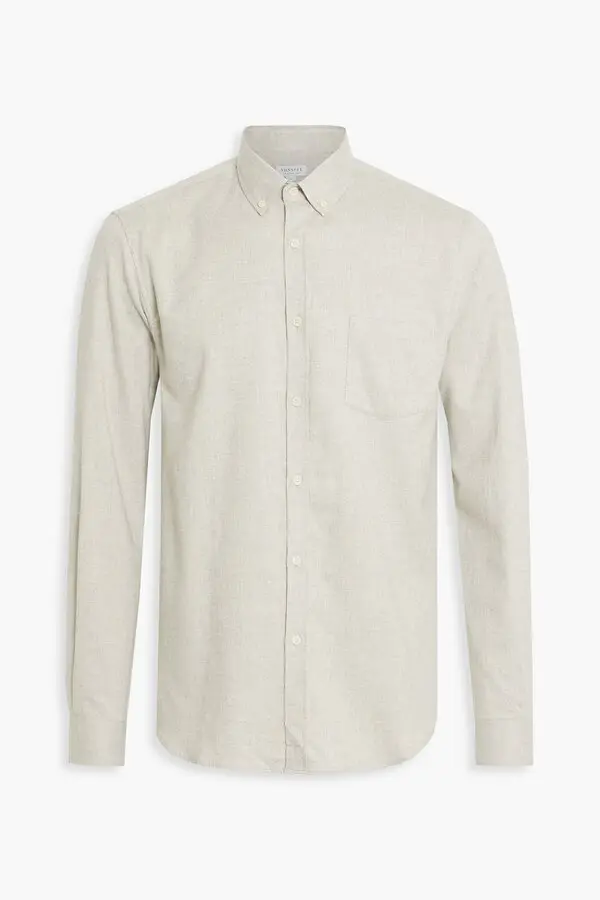 Sunspel Mélange Cottonflannel Shirt
