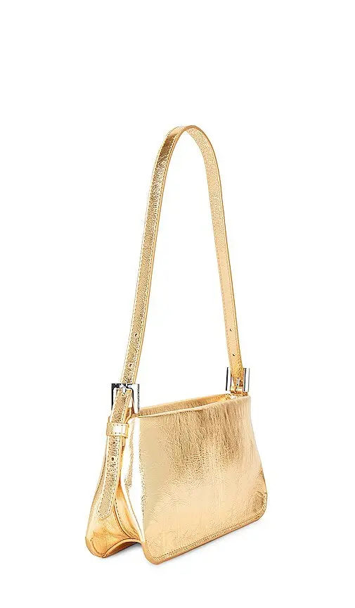 By Far Dulce Shoulder Bag In Metallic Gold