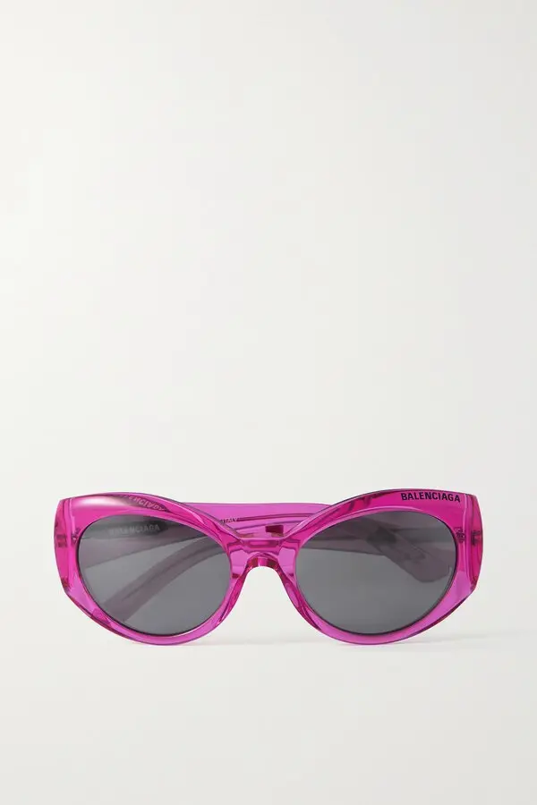Balenciaga Cat-eye Printed Sunglasses - Pink