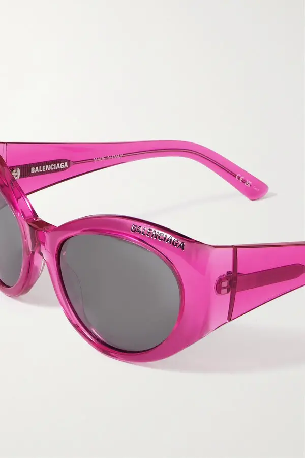 Balenciaga Cat-eye Printed Sunglasses - Pink