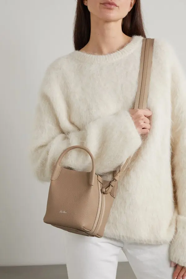Loro Piana Bale Textured-leather Shoulder Bag