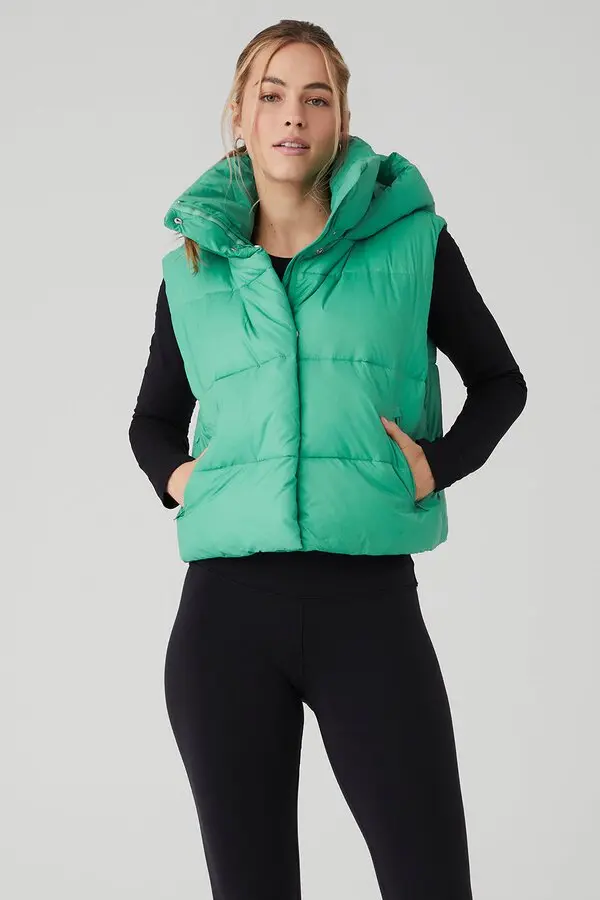 Alo Yoga Gold Rush Puffer Vest - Lettuce