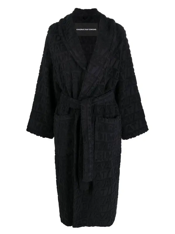 KVADRAT X Raf Embossed-logo Bathrobe - Black