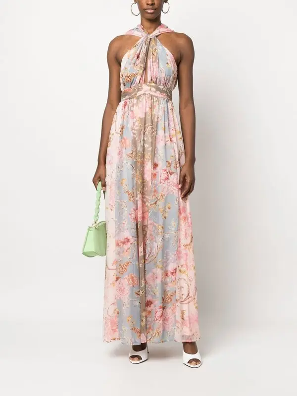 Liu Jo Floral-print Halterneck Maxi Dress