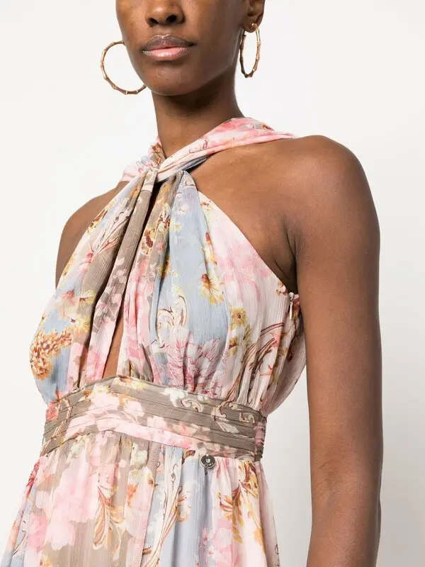 Liu Jo Floral-print Halterneck Maxi Dress