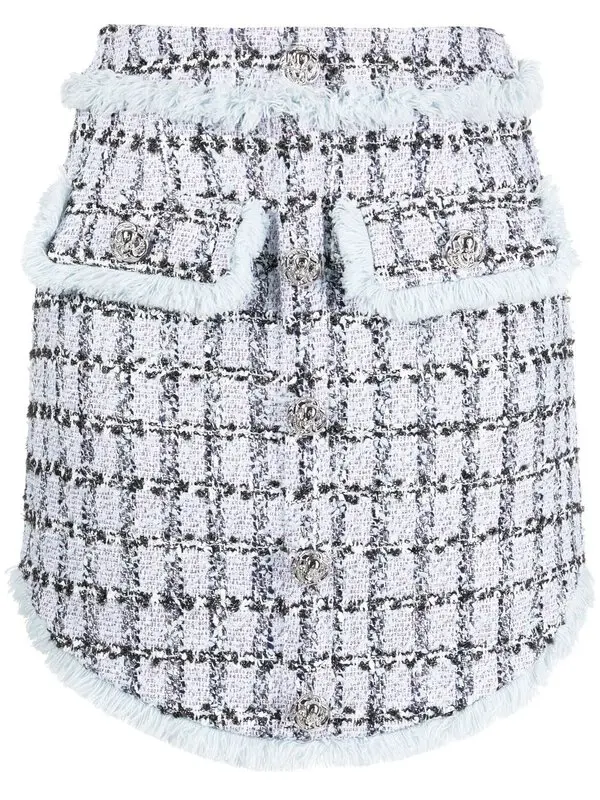 Philipp Plein Tweed Mini Skirt