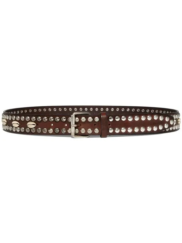 Dsquared2 Studded Leather Belt - Brown