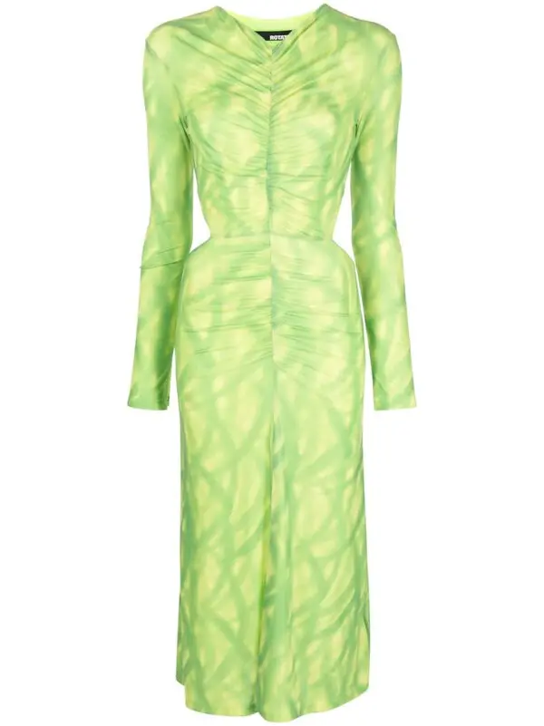 ROTATE BY BIRGER CHRISTENSEN Cut-out Ruched Dress