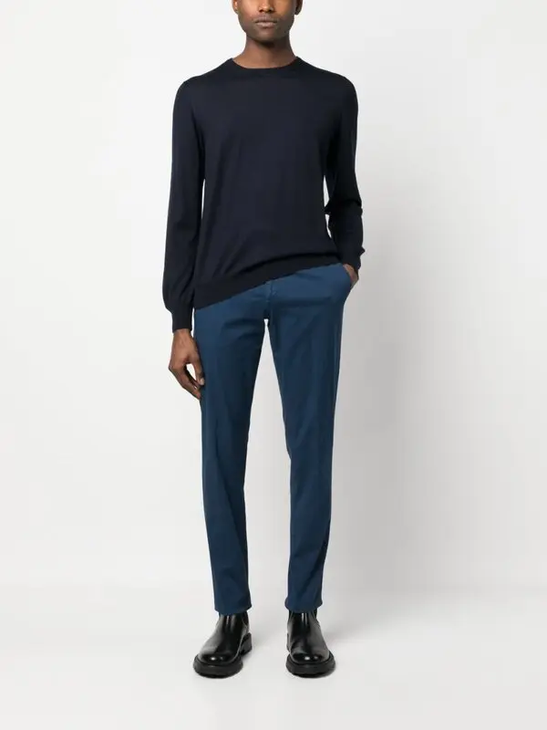LARDINI Straight-leg Tailored Trousers - Blue