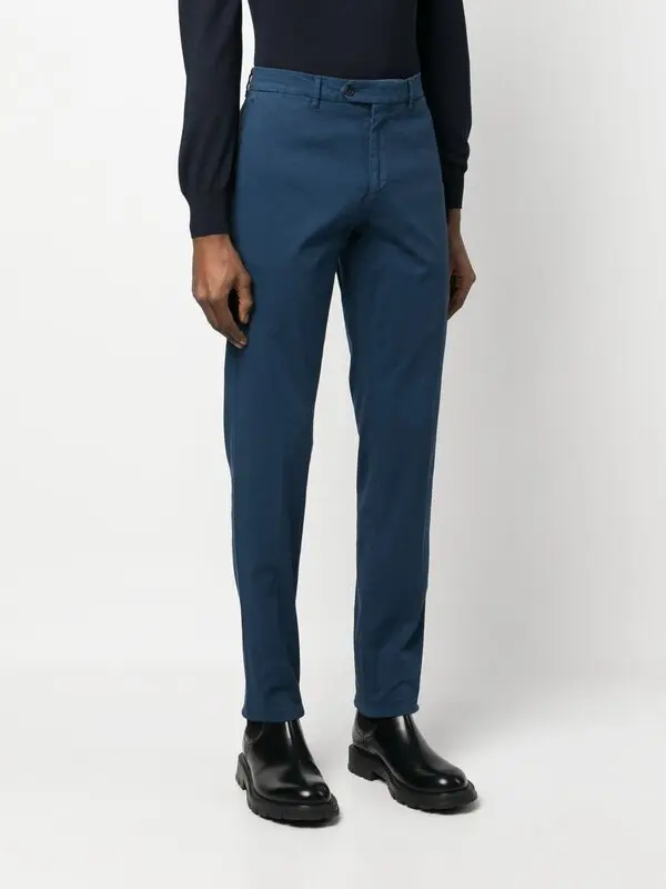 LARDINI Straight-leg Tailored Trousers - Blue