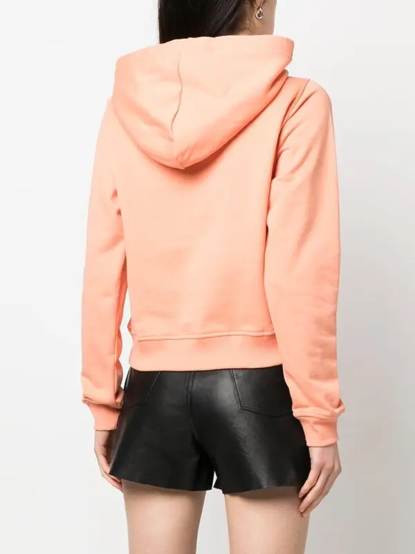 DIESEL® Logo-patch Drawstring Hoodie - Orange