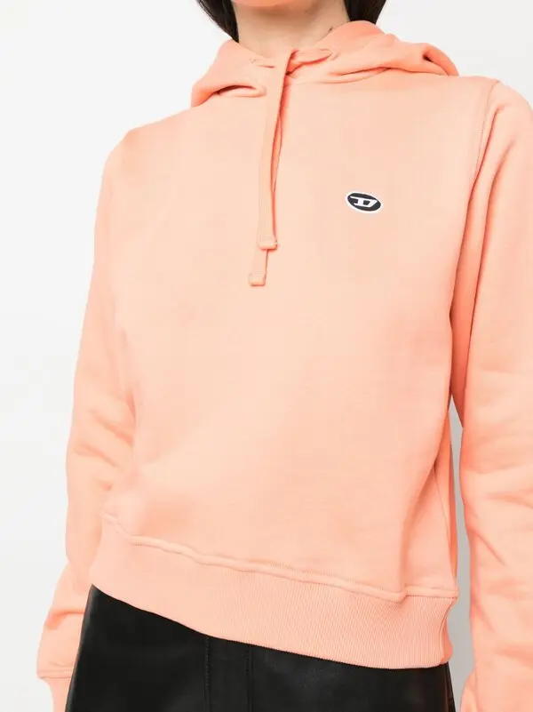 DIESEL® Logo-patch Drawstring Hoodie - Orange