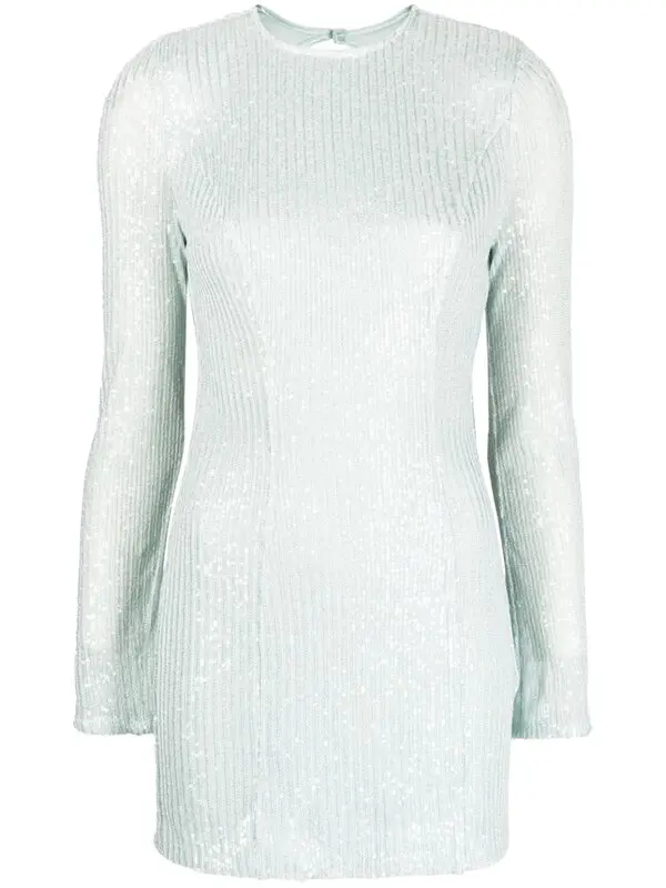 ROTATE BY BIRGER CHRISTENSEN Sequin-embellished Open-back Minidress