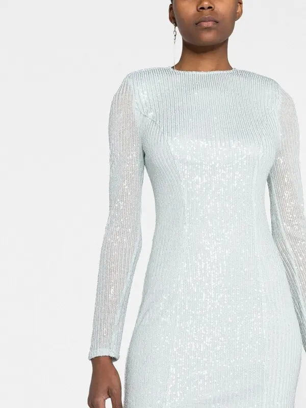 ROTATE BY BIRGER CHRISTENSEN Sequin-embellished Open-back Minidress