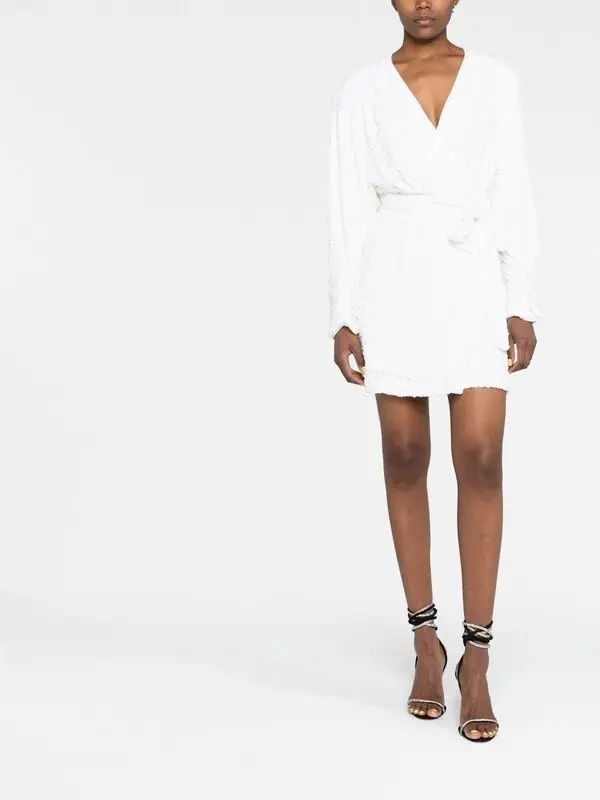 ROTATE BY BIRGER CHRISTENSEN Samantha Sequin Dress - White