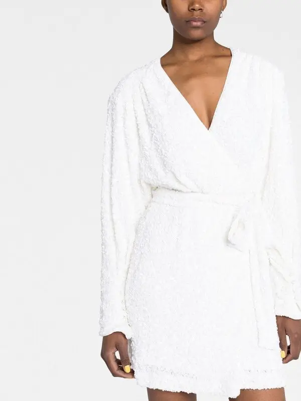 ROTATE BY BIRGER CHRISTENSEN Samantha Sequin Dress - White