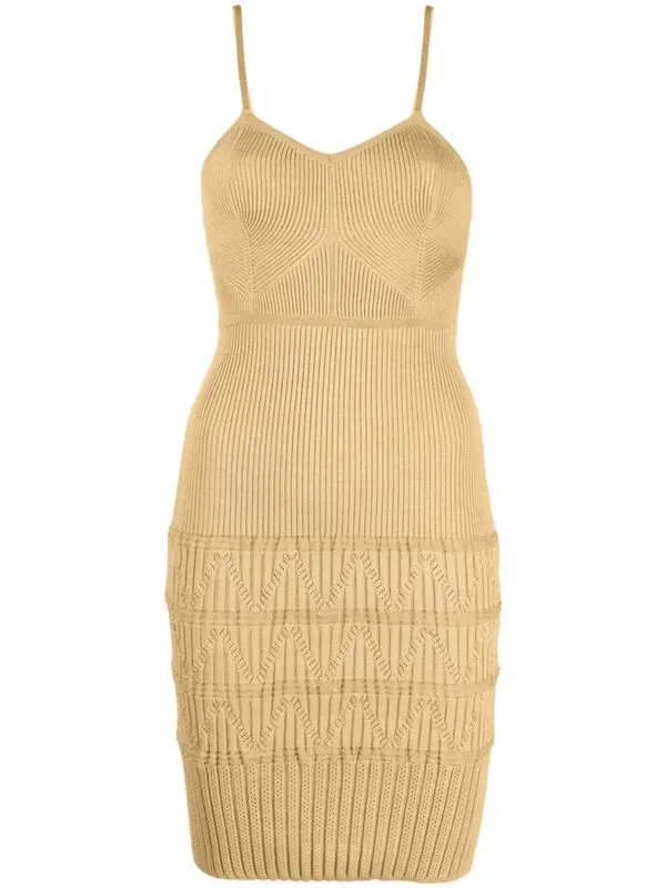 Balmain Ribbed Knit Mini Dress