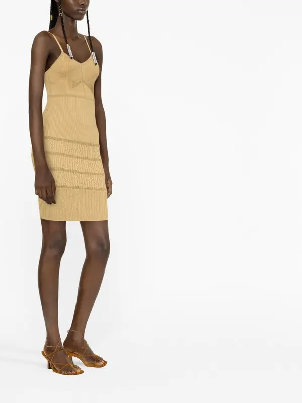 Balmain Ribbed Knit Mini Dress